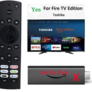 Replacement for Toshiba Fire/Smart TV Remote [No Voice Search]