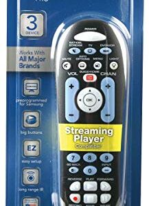 RCA RCR313BE Big Button Three-Device Universal Remote, Black