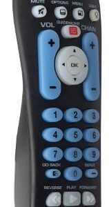 RCA RCR313BE Big Button Three-Device Universal Remote, Black