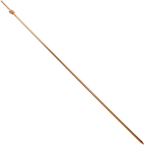 Skywalker - 4ft Ground Rod with Attached Wire Clamp | Copper Grounding Rod Protects Electric Fences, Antennas, Generators, Satellite Dishes