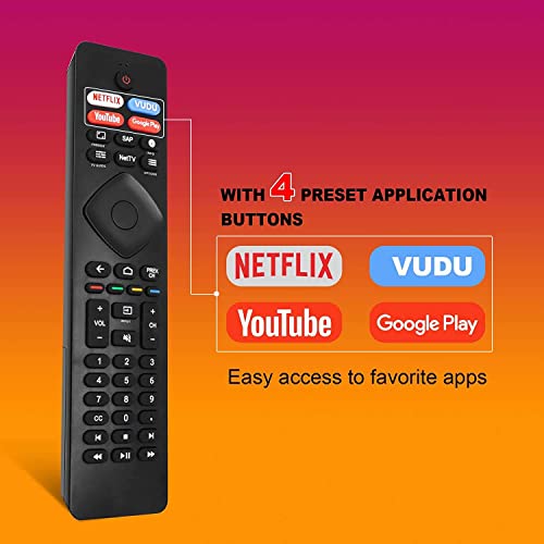 New RF402A-V14 IR Replacement Remote Control for Philips Android TV 43PFL5604/F7 43PFL5704/F7 50PFL5604/F7 50PFL5704/F7 55PFL5604/F7 55PFL5704/F7 65PFL5604/F7 65PFL5704/F7 75PFL5704/F7(No Voice)