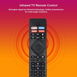 New RF402A-V14 IR Replacement Remote Control for Philips Android TV 43PFL5604/F7 43PFL5704/F7 50PFL5604/F7 50PFL5704/F7 55PFL5604/F7 55PFL5704/F7 65PFL5604/F7 65PFL5704/F7 75PFL5704/F7(No Voice)