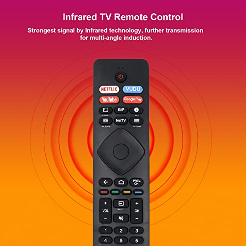 New RF402A-V14 IR Replacement Remote Control for Philips Android TV 43PFL5604/F7 43PFL5704/F7 50PFL5604/F7 50PFL5704/F7 55PFL5604/F7 55PFL5704/F7 65PFL5604/F7 65PFL5704/F7 75PFL5704/F7(No Voice)