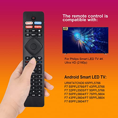 New RF402A-V14 IR Replacement Remote Control for Philips Android TV 43PFL5604/F7 43PFL5704/F7 50PFL5604/F7 50PFL5704/F7 55PFL5604/F7 55PFL5704/F7 65PFL5604/F7 65PFL5704/F7 75PFL5704/F7(No Voice)