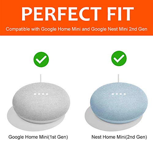 Outlet Wall Mount Holder for Google Nest Mini and Google Home Mini, A Space-Saving Accessories with Cord Management for Google Mini Smart Speaker, No Messy Wires or Screws (2 Pack)