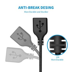 ANDTOBO USB Switch Extension Cable, Upgraded USB Extension Cord with On/Off Power Switch Cable for LED Strips, iOS System, etc