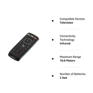 Vizio XRT112 Factory Original Replacement Smart TV Remote Control (Amazon/Netflix/iHeartRadio) - New 2018 Model