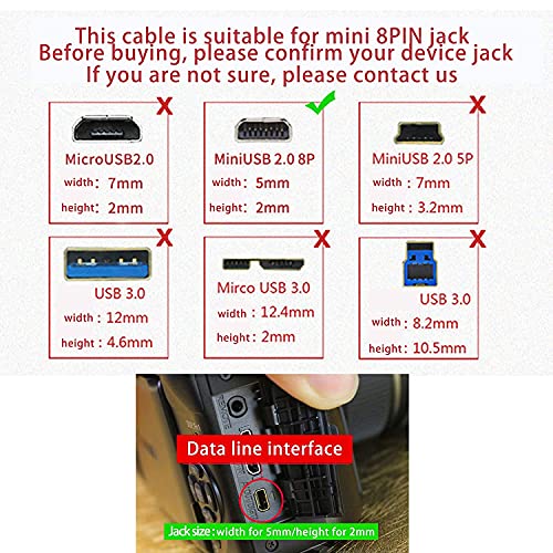 Replacement USB Camera Data Charger Charging Cable Cord for Fujifilm X10, X20, XF1, FinePix S4500 S4200 JX650 JX660 JX675 JX680 AX385 AX500 AX510 AX550 J10 J100 J12 J26 J27 J28 J29 J30 J32 J35 & More