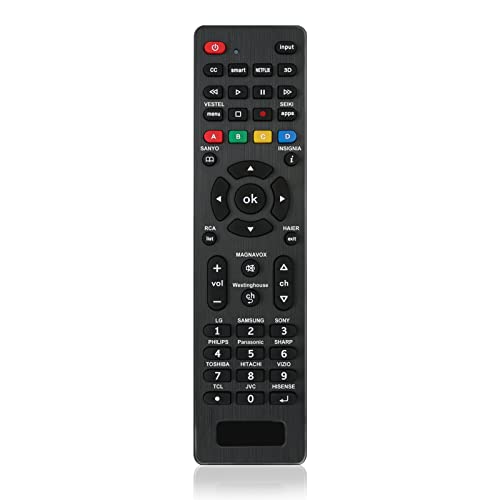 Universal TV Remote for LG-Samsung-TCL-Philips-Vizio-sharp-Sony-Panasonic-Sanyo-JVC-Toshiba-TCL-HISENSE-VESTEL-SEIKI-SANYO-INSIGNIA-MAGNAVOX-RCA-Haier-WESTINGHOUSE and More Brands TV Universal Remote.