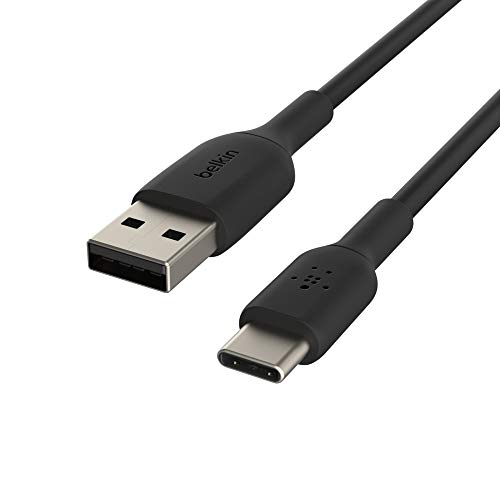 Belkin 6.6ft USB-C Cable, Boost Charge USB-C to USB Cable, USB Type-C Cable, Compatible with Samsung Galaxy S23, S23+, Note20, Pixel 6, Pixel 7, iPad Pro, Nintendo Switch and More - Black