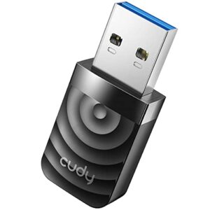 cudy ac1300 wifi usb 3.0 adapter for pc, usb wifi dongle, 5ghz /2.4ghz, wifi usb 3.0, wireless adapter for desktop/laptop, compatible with windows 7/8/8.1/10/11, mac os, linux, wu1300s