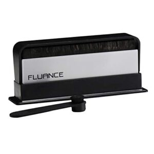 Fluance Vinyl Record & Stylus Cleaning Kit with 2-in-1 Anti-Static Carbon Fiber & Soft Velvet LP Brush and Stylus Brush (VB52)