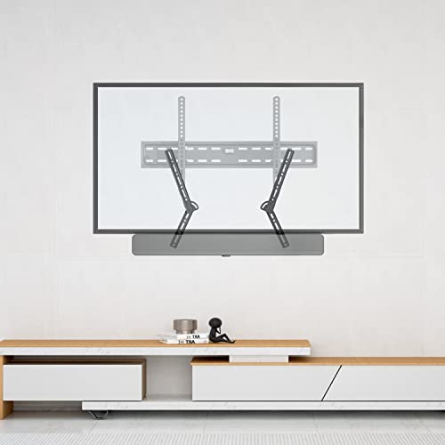 USX MOUNT Sound Bar Mount Under TV, Adjustable Angle Soundbar Mount, Universal Sound Bar Shelf Mount up to 22 Lbs, Soundbar TV Mount with L-Shaped Hooks for Bottom Hole