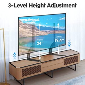 MOUNTUP Universal Table Top TV Stand for Most 27-55 Inch LCD LED Flat Screen TVs, Replacement Table Top TV Base with 3-Level Height Adjustment, TV Leg Max VESA 800x400mm, Holds up to 88lbs MU1009