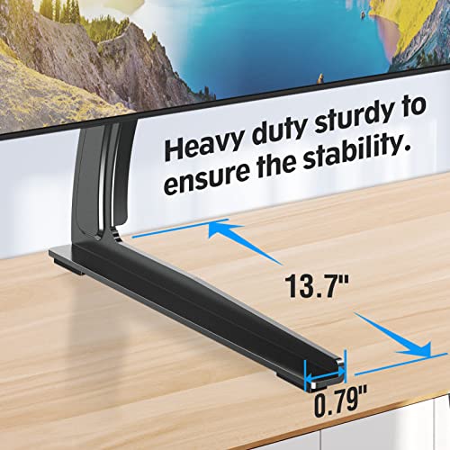 MOUNTUP Universal Table Top TV Stand for Most 27-55 Inch LCD LED Flat Screen TVs, Replacement Table Top TV Base with 3-Level Height Adjustment, TV Leg Max VESA 800x400mm, Holds up to 88lbs MU1009