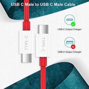 OnePlus 8T 9 Pro 10T Charging Cable Warp Charge 65W, COOYA USB C to USB C Cable for MacBook Air MacBook Pro 2020,6FT 2-Pack Super Fast Charging Cord for Samsung Galaxy S23 Ultra S22 S20 FE S21 Note 20