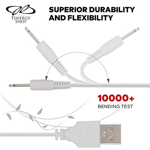 FENERGY SHOP Replacement DC Charging Cable | USB Charger Cord - 2.5mm (White) - Fast Charging