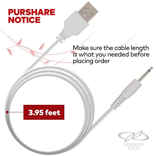 FENERGY SHOP Replacement DC Charging Cable | USB Charger Cord - 2.5mm (White) - Fast Charging