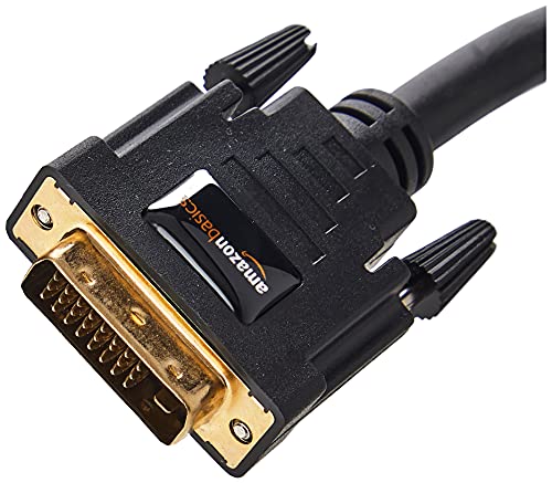 Amazon Basics DVI to DVI Monitor Adapter Cable - 6.5 Feet (2 Meters), Black