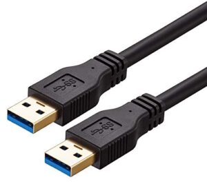 ruaeoda usb to usb cable male to male 20 ft, long usb 3.0 cable a to a for data transfer hard drive enclosures, printer, modem, cameras