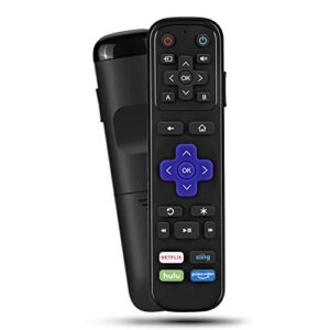 sofabatn r2 universal ir remote replacement for roku streaming player with 13 extra learning buttons to control tv soundbar all in one (for roku 1 2 3 4 premier+ express+ ultra, not for roku stick)