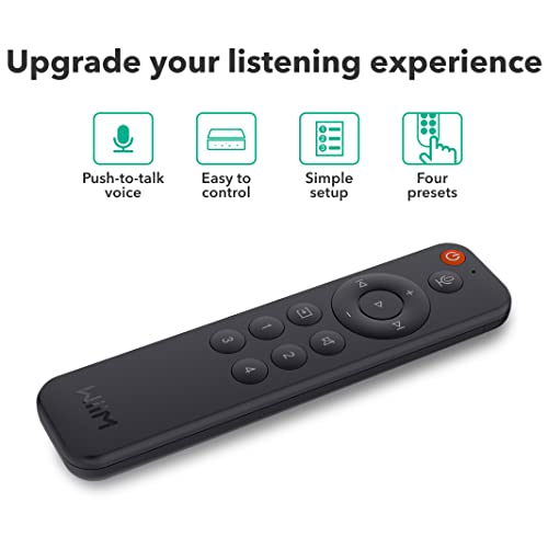 WiiM Voice Remote for WiiM Mini and Pro Audio Streamer, Push-to-Talk, 4 Music Preset Buttons