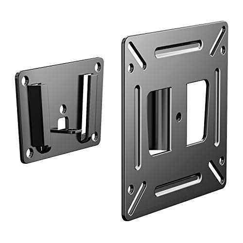 TETVIK Monitor Wall Mount Most 14-24“ TVs Computer Universal Low Profile RV TV Wall Mount VESA Up to 100x100mm Max Weight 30lbs Fits 15 19 20 22 23 Inch Camper Small Monitor Mount Bracket