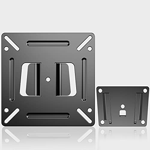 TETVIK Monitor Wall Mount Most 14-24“ TVs Computer Universal Low Profile RV TV Wall Mount VESA Up to 100x100mm Max Weight 30lbs Fits 15 19 20 22 23 Inch Camper Small Monitor Mount Bracket