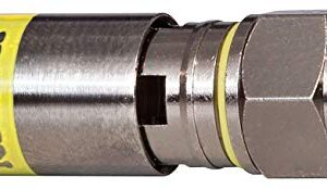 Klein Tools VDV812-606 F-Connector for RG6/6Q Coaxial Cable, Universal Compression Connectors, Male, Professiol Grade, 10-Pack