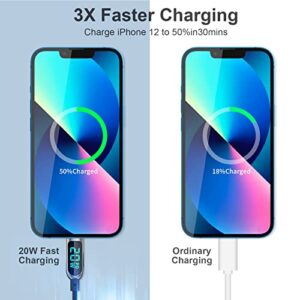 USB C to L ightning Cable, AICase 4FT Charging Syncing Cord with LED Display Compatible with iPhone 13 13 Pro 12 Pro Max 12 11 X XS XR 8 Plus, AirPods Pro, Supports Power Delivery (4ft)