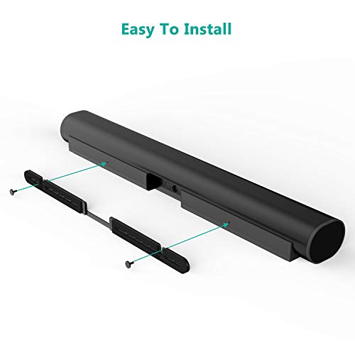 WALI Soundbar Wall Mount, Designed for Sonos Arc, Low Profile Sound Bar Mount Bracket Under TV with Hardware Kit，Easy to Install (SON003-B), Black