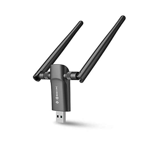 WiFi Adapter for Desktop PC 1200Mbps - Nineplus USB WiFi Adapter for PC 5G and 2.4G USB 3.0 WiFi Antenna for PC Windows 11,10, 7 Wireless Adapter for Desktop Computer Network Adapter PC WiFi Adapter