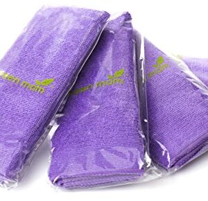 Screen Mom Screen Cleaning Purple Microfiber Cloths (4-Pack) - Best for LED, LCD, TV, iPad, Tablets, Computer Monitor, Flatscreen