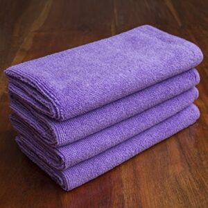 Screen Mom Screen Cleaning Purple Microfiber Cloths (4-Pack) - Best for LED, LCD, TV, iPad, Tablets, Computer Monitor, Flatscreen