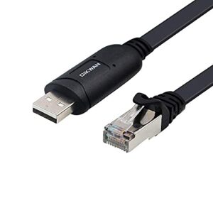 OIKWAN USB Console Cable 6 FT USB to RJ45 Serial Adapter Compatible with Router/Switch of Cisco Black