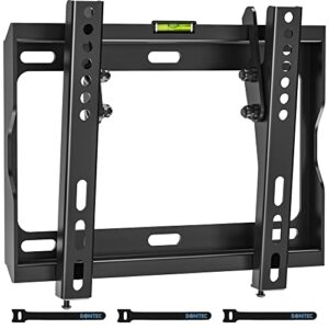 bontec low profile tv wall mount bracket for most 17-45 inch led,oled flat screen tvs, ultra slim tilt wall mount up to 66lbs, max vesa 200x200mm