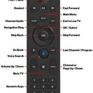 Replacement for Verizon FiOS TV All in One Smart Voice Remote Control (Not Backward Compatible) Black