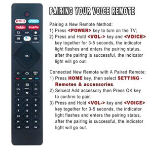 New RF402A-V14 Voice Remote Control Replacement for Philips Android TV 43PFL5604/F7 43PFL5704/F7 50PFL5604/F7 50PFL5704/F7 55PFL5604/F7 55PFL5704/F7 65PFL5604/F7 65PFL5704/F7 75PFL5704/F7