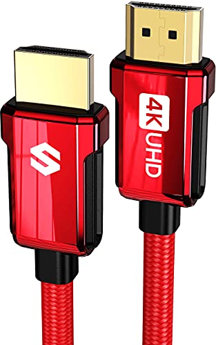 Silkland 4K HDMI ARC Cable for Soundbar, 4K 60Hz HDMI 2.0 Cable 6.6ft, (18Gbps, ARC, HDCP 2.2, HDR, 3D), High Speed 4K Ultra HD, Compatible for Samsung, Vizio, Sono, Bose, LG Sound bar, UHD TV, Red