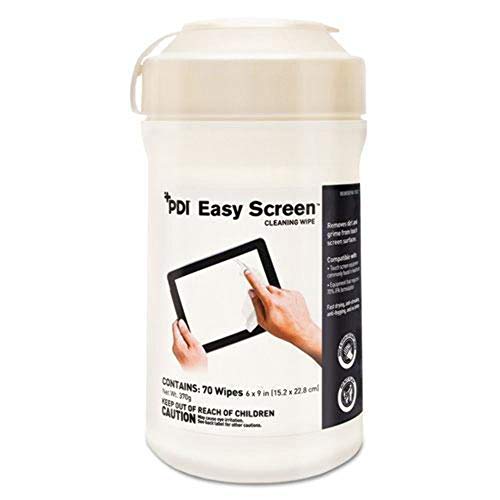 PDI Easy Screen Cleaning Wipe Touchscreen Cleaner 6" x 9" Wipes 70 Count (B01E6BEGBM)