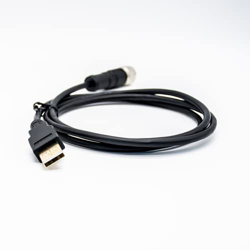 Elecbee M12 to USB Cable M12 4Pin A Code Female to USB 2.0 A Male Assembly 1M AWG26