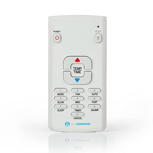 Any Command AC Remote for Over 60 Brands, Universal Air Conditioner Remote Control, Lightweight AC Remote Control Universal with Multiple Modes & Magnetic Back, White