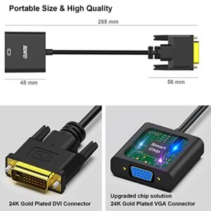 Active DVI-D to VGA Adapter, Benfei DVI-D 24+1 to VGA Male to Female Adapter