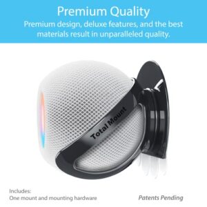 TotalMount Compatible with HomePod Mini – Hole-Free Design Eliminates The Need to Drill Holes in Your Wall (Premium Black – Hole-Free Mount)