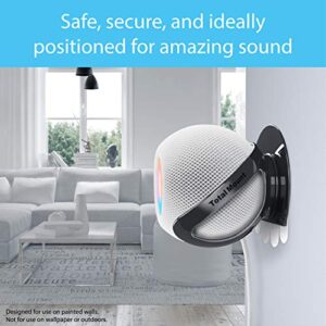 TotalMount Compatible with HomePod Mini – Hole-Free Design Eliminates The Need to Drill Holes in Your Wall (Premium Black – Hole-Free Mount)