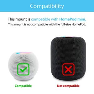 TotalMount Compatible with HomePod Mini – Hole-Free Design Eliminates The Need to Drill Holes in Your Wall (Premium Black – Hole-Free Mount)