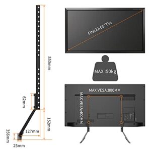 Universal TV Stand, Metal TV Legs for 22-65 inch LCD/LED/OLED/Plasma Flat&Curved Screen TV Height Adjustment with VESA 75x75mm to 800x400mm Max ML1760