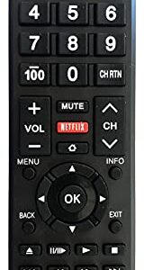 Universal Remote Control for All Toshiba TVs, LCD, LED, Smart, and 4K TVs. No Setup Needed.