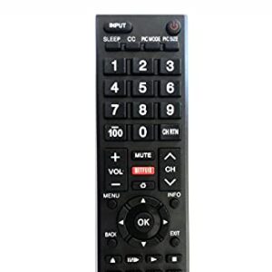 Universal Remote Control for All Toshiba TVs, LCD, LED, Smart, and 4K TVs. No Setup Needed.