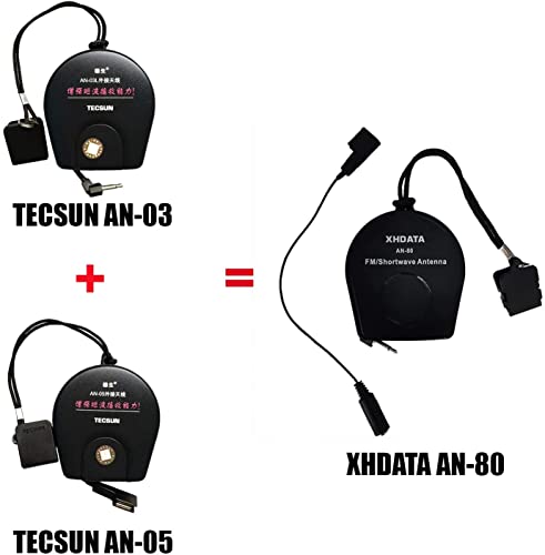 XHDATA AN-80 Shortwave Reel Antenna FM SW External Antenna Whip Antenna to Improve Signal Reception Suitable for FM SW Radio